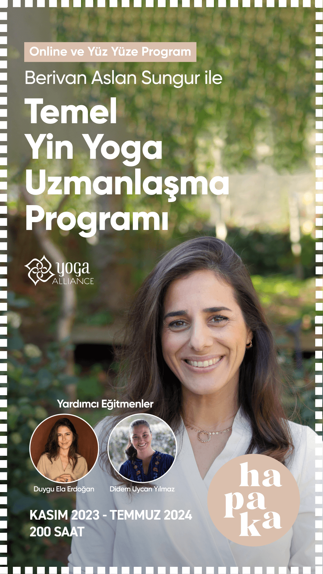 Berivan Aslan Sungur ile Yin Yoga Uzmanlaşma Programı - 200 Saat Yüz ...