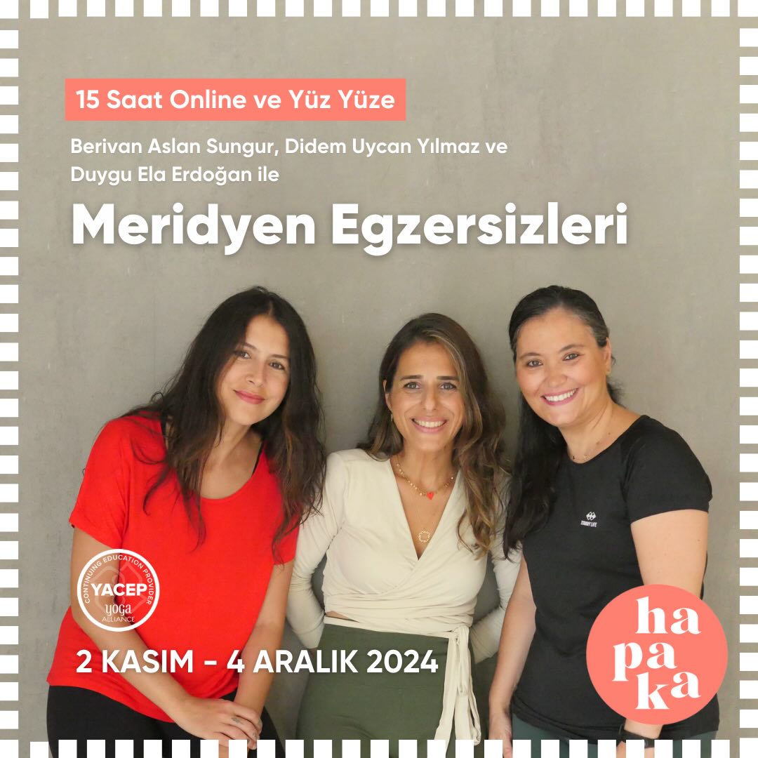 MERİDYEN EGZERSİZLERİ – Yüz yüze ve Online - Kasım 2024